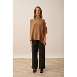 Just Cashmere Kaschmir-Poncho "Ashley" in Hellbraun - 61% | Gr&ouml;&szlig;e S | Damenjacken