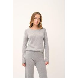 Just Cashmere Kaschmir-Pullover "Vivian" in Hellgrau - 64% | Gr&ouml;&szlig;e M | Damen-pullover-cardigans