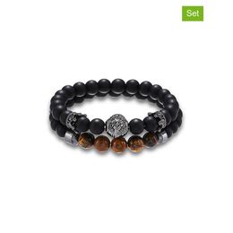 Uomo 2er-Set: Armb&auml;nder mit Edelsteinen - 62% | Herren-schmuck