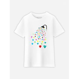 WOOOP Shirt "Love Shower" in Wei&szlig; - 58% | Gr&ouml;&szlig;e 92 | Kinder-oberteile