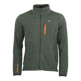 Peak Mountain Fleecejacke "Cemo" in Gr&uuml;n - 66% | Gr&ouml;&szlig;e S | Herren-pullover-sport