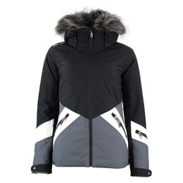 Peak Mountain Ski-/ Snowboardjacke "Anita" in Schwarz/ Grau - 56% | Gr&ouml;&szlig;e XL | Damen-outdoorjacken
