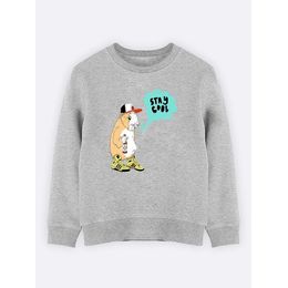 WOOOP Sweatshirt "Stay cool" in Grau - 61% | Gr&ouml;&szlig;e 152 | Kinder-sweatshirts-jacken