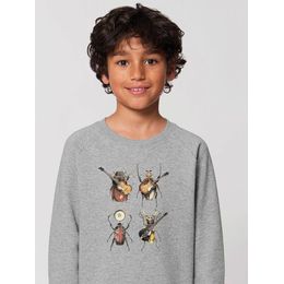 WOOOP Sweatshirt "Beetles" in Grau - 61% | Gr&ouml;&szlig;e 128 | Kinder-sweatshirts-jacken