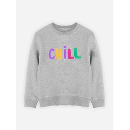 WOOOP Sweatshirt "Chill" in Grau - 62% | Gr&ouml;&szlig;e 140 | Kinder-sweatshirts-jacken