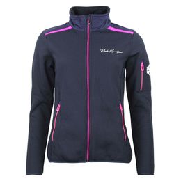 Peak Mountain Softshelljacke "Achille" in Dunkelblau/ Pink - 65% | Gr&ouml;&szlig;e M | Damen-outdoorjacken
