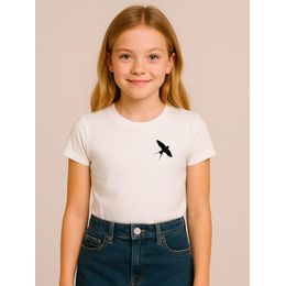 WOOOP Shirt "Night swallow" in Wei&szlig; - 58% | Gr&ouml;&szlig;e 116 | Kinder-oberteile