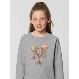 WOOOP Sweatshirt "Flight of elephants" in Grau - 59% | Gr&ouml;&szlig;e 128 | Kinder-sweatshirts-jacken