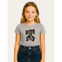 WOOOP Shirt "Rock is dead" in Grau - 52% | Gr&ouml;&szlig;e 152 | Kinder-oberteile