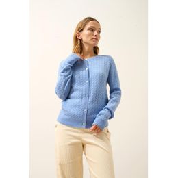 Just Cashmere Kaschmir-Cardigan "Laura" in Hellblau - 58% | Gr&ouml;&szlig;e S | Damen-pullover-cardigans
