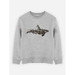 WOOOP Sweatshirt "Killer Whale" in Grau - 61% | Gr&ouml;&szlig;e 128 | Kinder-sweatshirts-jacken