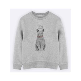 WOOOP Sweatshirt "King of everything" in Grau - 61% | Gr&ouml;&szlig;e 104 | Kinder-sweatshirts-jacken
