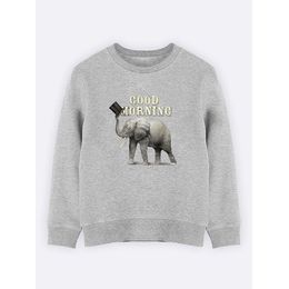 WOOOP Sweatshirt "Good Morning" in Grau - 59% | Gr&ouml;&szlig;e 152 | Kinder-sweatshirts-jacken