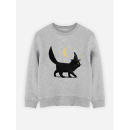 WOOOP Sweatshirt "Halloween cat" in Grau - 59% | Gr&ouml;&szlig;e 104 | Kinder-sweatshirts-jacken