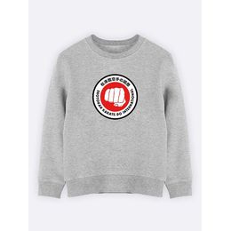 WOOOP Sweatshirt "Karate" in Grau - 64% | Gr&ouml;&szlig;e 116 | Kinder-sweatshirts-jacken
