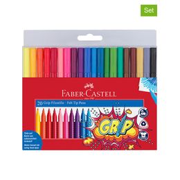Faber-Castell 2er-Set: Filzstifte "Grip Colour" - 2x 20 St&uuml;ck - 27% | Schulzubehoer