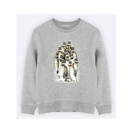 WOOOP Sweatshirt "Gathering in the snow" in Grau - 61% | Gr&ouml;&szlig;e 140 | Kinder-sweatshirts-jacken