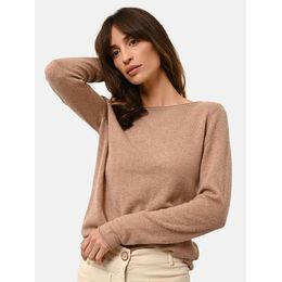 Just Cashmere Kaschmir-Pullover "Grace" in Beige - 61% | Gr&ouml;&szlig;e XL | Damen-pullover-cardigans