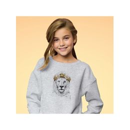 WOOOP Sweatshirt "Festival lion autumn" in Grau - 57% | Gr&ouml;&szlig;e 128 | Kinder-sweatshirts-jacken