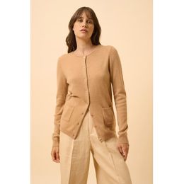 Just Cashmere Kaschmir-Cardigan "Katharine" in Beige - 62% | Gr&ouml;&szlig;e S | Damen-pullover-cardigans
