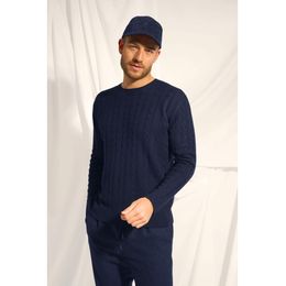 Just Cashmere Kaschmir-Pullover "Darri" in Dunkelblau - 60% | Gr&ouml;&szlig;e XL | Herren-plussize