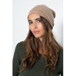 Perfect Cashmere Kaschmir-M&uuml;tze "Lauren" in Beige - 54% | Damen-muetzen-caps