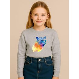 WOOOP Sweatshirt "Sunny Bear" in Grau - 59% | Gr&ouml;&szlig;e 116 | Kinder-sweatshirts-jacken