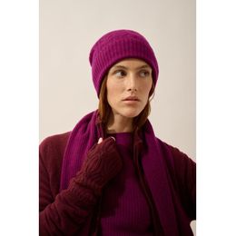 Just Cashmere Kaschmir-M&uuml;tze "Cleo" in Bordeuax - 57% | Damen-muetzen-caps
