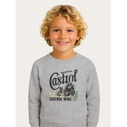 WOOOP Sweatshirt "Castrol Wins" in Grau - 62% | Gr&ouml;&szlig;e 116 | Kinder-sweatshirts-jacken