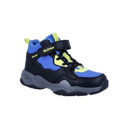 Richter Shoes Trekkingboots "Jamie" in Blau/ Schwarz/ Limette - 42% | Gr&ouml;&szlig;e 28 | Kinder-outdoor-sport-schuhe