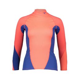 Mizuno Funktionsunterhemd "VBody G1" in Orange/ Blau - 72% | Gr&ouml;&szlig;e XS | Damen-sportunterwaesche