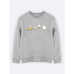 WOOOP Sweatshirt "Microwavolution" in Grau - 59% | Gr&ouml;&szlig;e 104 | Kinder-sweatshirts-jacken