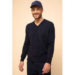Just Cashmere Kaschmir-Pullover "Nathan" in Dunkelblau - 62% | Gr&ouml;&szlig;e M | Herren-plussize