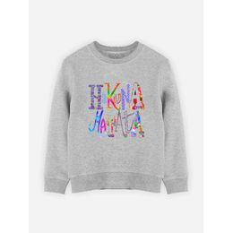 WOOOP Sweatshirt "Hakuna Matata" in Grau - 59% | Gr&ouml;&szlig;e 140 | Kinder-sweatshirts-jacken