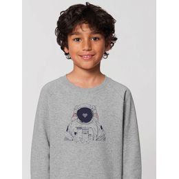 WOOOP Sweatshirt "Astronaut Love" in Grau - 62% | Gr&ouml;&szlig;e 152 | Kinder-sweatshirts-jacken