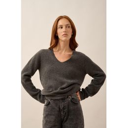Just Cashmere Kaschmir-Pullover "Amrita" in Grau - 68% | Gr&ouml;&szlig;e XL | Damen-pullover-cardigans