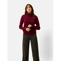 Just Cashmere Kaschmir-Rollkragenpullover "Debbie" in Bordeaux - 64% | Gr&ouml;&szlig;e L | Damen-pullover-cardigans