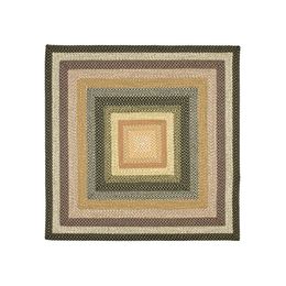 Safavieh Kurzflor-Teppich "Braided" in Hellbraun/ Gr&uuml;n - 45% | Gr&ouml;&szlig;e 122x122 cm |