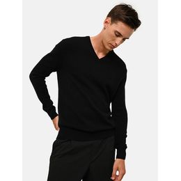 Just Cashmere Kaschmir-Pullover "Nathan" in Schwarz - 62% | Gr&ouml;&szlig;e M | Herren-plussize