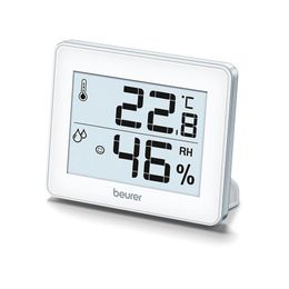 Beurer Thermo- & Hygrometer in Wei&szlig; - (B)9,9 x (H)8,1 x (T)1,1 cm - 47% | Klima-haushalt