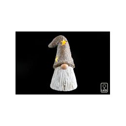 SiL Interiors LED-Dekoleuchte ''Santa'' in Wei&szlig;/ Hellbraun - (B)8 x (H)14 x (T)7,5 cm - 31% | Lichterketten-dekobeleuchtung