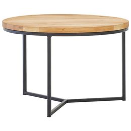 Linea Natura Couchtisch, Eiche, Holz, Eiche, massiv, rund, eckig, Flachrohr, 60x37x60 cm, einfacher Aufbau, Wohnzimmer, Wohnzimmertische, Couchtische