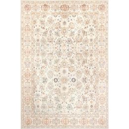 Lindorug Vintage-Teppich Living Jane, waschbar, Hellrosa, Perlmutt, Pastellblau, Textil, orientalisch, rechteckig, 130x190 cm, Oeko-Tex&reg; Standard 100, f&uuml;r Fu&szlig;bodenheizung geeignet, rutschfest, in verschiedenen Gr&ouml;&szlig;en erh&auml;ltlich, wasserabweisend, schmutzabweisend, Hausstauballergiker feuchtraumgeeignet, stuhlrollengeeignet, waschbar, pflegeleicht, strapazierf&auml;hig, rei&szlig;fest, rutschfeste Unterfl&auml;che,