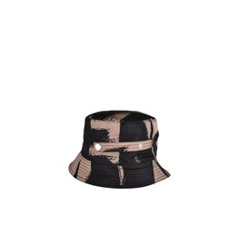 Alexander McQueen Caps & M&uuml;tzen - Beige And Black Graffiti Print Bob Hat - Gr. M - in Schwarz - f&uuml;r Damen
