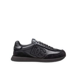 Dolce & Gabbana Dolce&Gabbana Low-Top Sneaker - Black Leather And Suede Cushion Sneaker - Gr. 44 (EU) - in Schwarz - f&uuml;r Damen