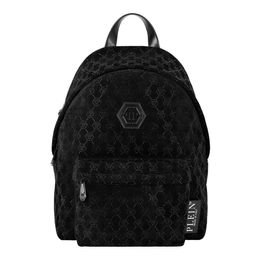 Philipp Plein Rucks&auml;cke - Rucksack Monogram Mit Schmucksteinen - Gr. unisize - in Schwarz - f&uuml;r Damen