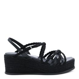 Jimmy Choo Sandalen - High Platform Black Espadrille Sandals - Gr. 38 (EU) - in Schwarz - f&uuml;r Damen
