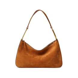 TWINSET Twin-Set Hobo Bags - Brown Calf Leather Shoulder Bag - Gr. unisize - in Orange - f&uuml;r Damen