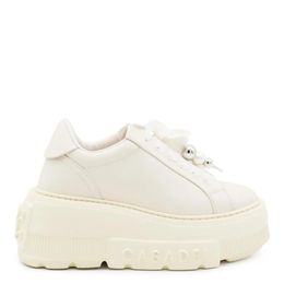 Casadei Low-Top Sneaker - Milk Leather Nexus Sneakers - Gr. 35 (EU) - in Beige - f&uuml;r Damen