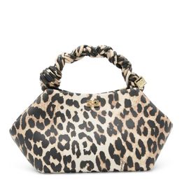 Ganni Crossbody Bags - Leopard Top Handle Bag - Gr. unisize - in Beige - f&uuml;r Damen